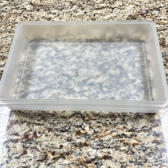 Tupperware | Kitchen | Tupperware Rectangle Container 299 Whiteclear ...